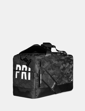 REFLECTIVE BLACK CAMO DUFFLE BAG - Private Label – PRIVATE LABEL