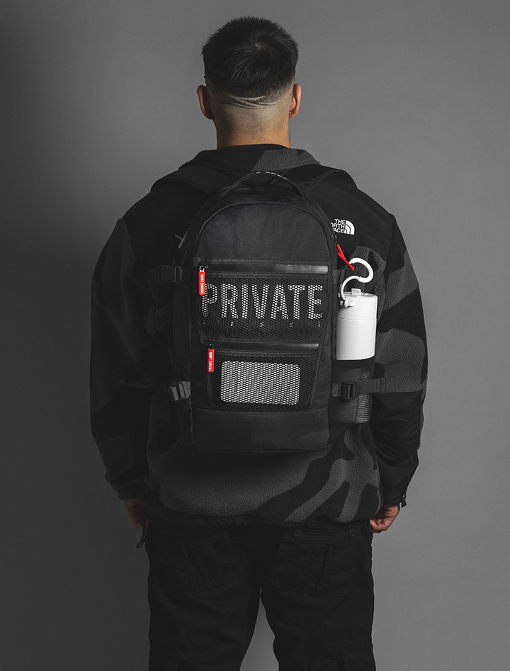 BLACK & RED SNEAKER BACKPACK 2.0 - Private Label – PRIVATE LABEL