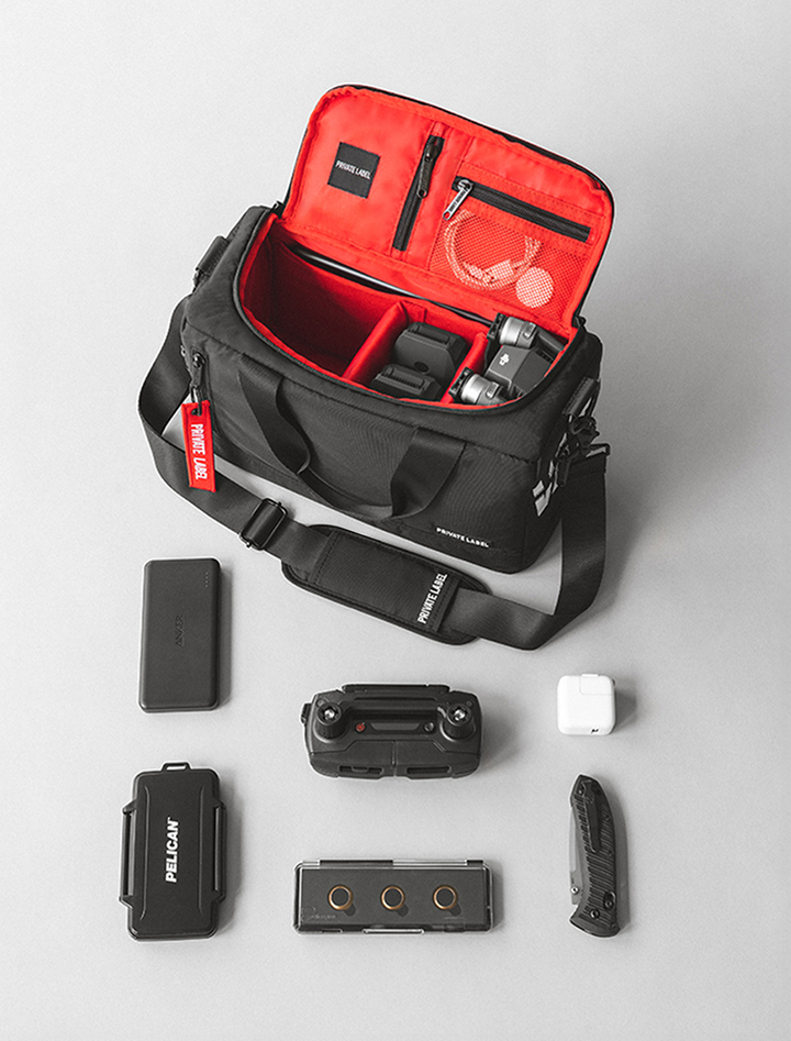 BLACK & RED UTILITY & CAMERA DUFFLE BAG | Private Label – PRIVATE LABEL