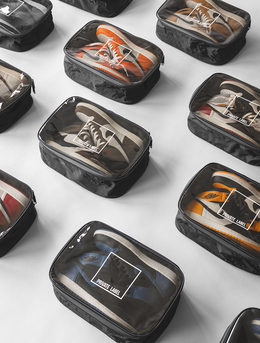 CLEAR TOP (V2) SNEAKER TRAVEL CASE - Private Label – PRIVATE LABEL