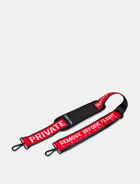 REMOVE BEFORE FLIGHT - RED SHOULDER STRAP - Private Label